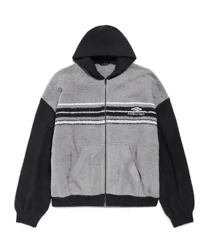 Balenciaga Logo Embroidered Zip-up Knit Jacket