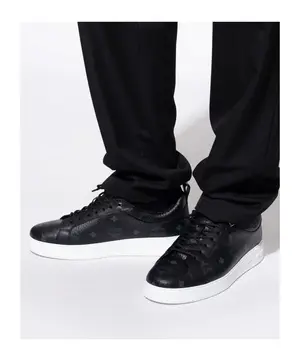 Mcm Neo Terrain Monogram Low-top Sneakers - Black