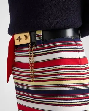 Prada Striped Pencil Skirt