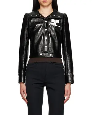 COURREGES Courrèges Re-edition Cropped Jacket - Black