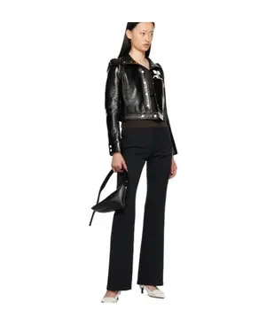 COURREGES Courrèges Re-edition Cropped Jacket - Black