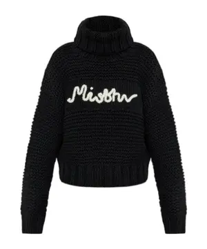 MISBHV Roll Neck Logo Knit Sweater