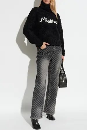 MISBHV Roll Neck Logo Knit Sweater