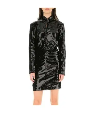 Isabel Marant Étoile Sequined High Neck Mini Dress
