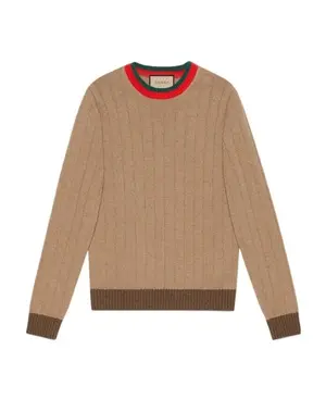 Gucci Web Stripe-neck Jumper