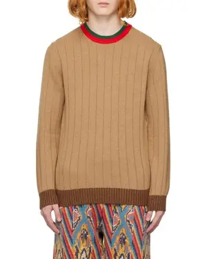 Gucci Web Stripe-neck Jumper