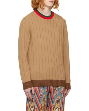 Gucci Web Stripe-neck Jumper