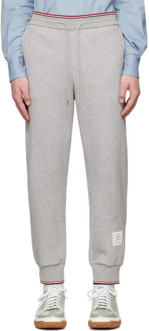 Thom Browne Logo Patch Drawstring Track Pants