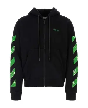 Off-white Full Zip Sweatshirts Hoodies For Men