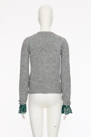Valentino Garavani Lace Cuffed Sweater