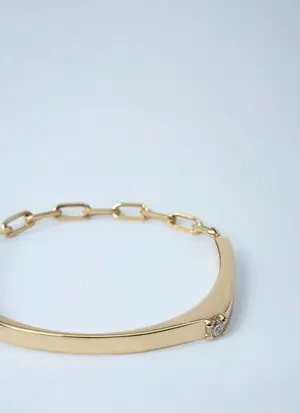 TOTEME Embellished Chain Ring - Yellow