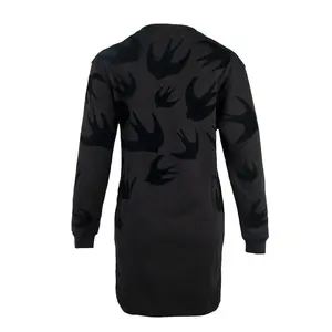 Alexander McQueen Long Sleeve Logo Dress - Black