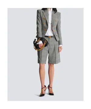 Balmain Prince Of Wales Jacquard 6-button Jacket