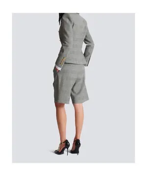 Balmain Prince Of Wales Jacquard 6-button Jacket