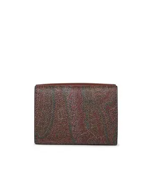 Etro Paisley-jacquard Foldover Top Wallet - Red