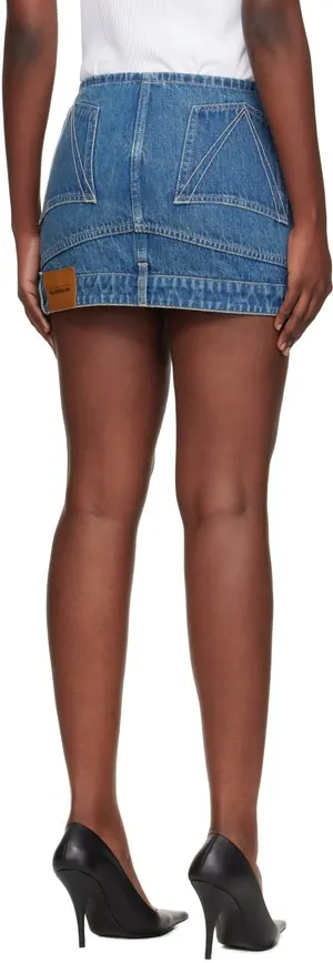 Vetements Denim Upside-down Mini Skirt