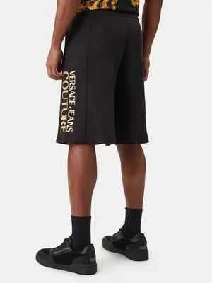 Versace Logo Track Shorts - Black