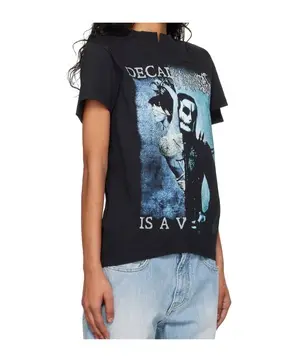 Vetements Cut-up Fitted T-shirt With Graphic Print