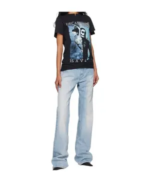 Vetements Cut-up Fitted T-shirt With Graphic Print