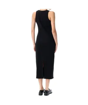 ANINE BING Alessia Ribbed Midi Dress With Button Front