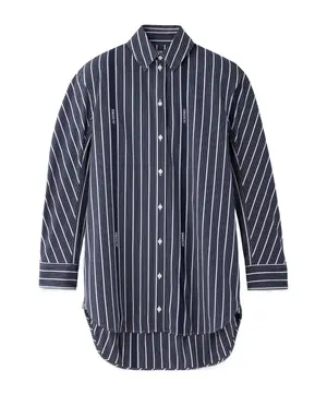 Jacquemus Robe Ovalo Striped Mini Shirt Dress