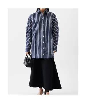 Jacquemus Robe Ovalo Striped Mini Shirt Dress