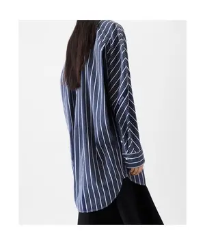 Jacquemus Robe Ovalo Striped Mini Shirt Dress