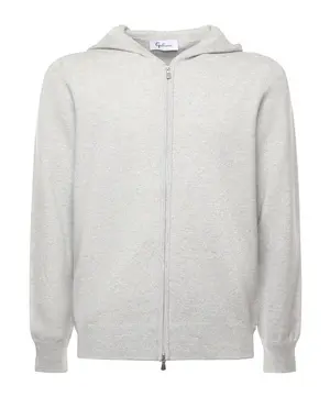 GIULIANO GALIANO Zip-up Hooded Sweater - Light Grey