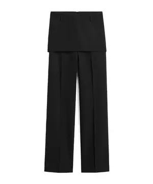 TOTEME Overlay Tailored Pants - Black