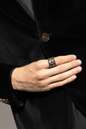 Dolce & Gabbana Dg Logo-plaque Crystal Ring