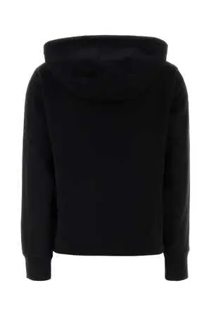 Burberry Zip-up Hoodie With Equestrian Knight Embroidery - Black
