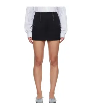 MAISON MARGIELA Contrast Stitching Mini Skirt
