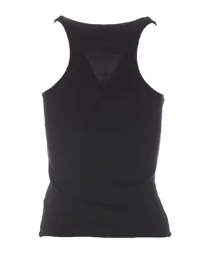 Patrizia Pepe Ribbed Tank Top With Logo Detail