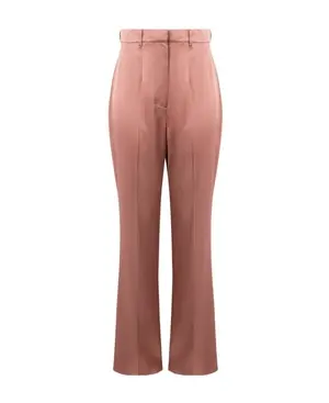 Nanushka Satin High Waist Pleated Trousers