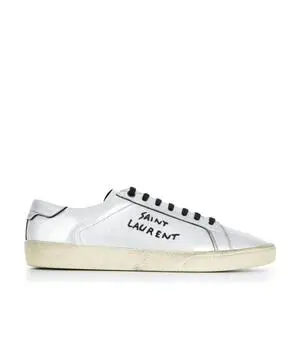 Saint Laurent Metallic Sneakers For Men
