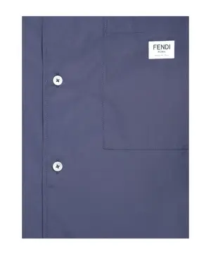 Fendi Buttoned Long-sleeved Shirt - Dark Blue