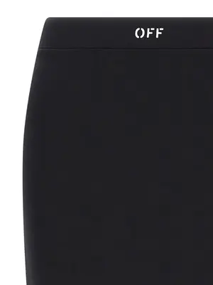 Off-White Midi Skirt With Logo