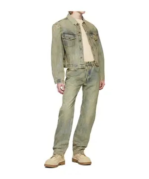 ENTIRE STUDIOS Button-front Denim Jacket - Nude