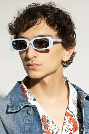 Jacquemus Rectangle Logo Sunglasses - Blue