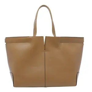 TOD'S Logo Debossed Medium Tote Bag - Brown