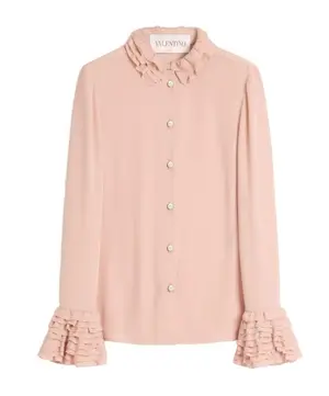 Valentino Garavani Georgette Ruffled Shirt