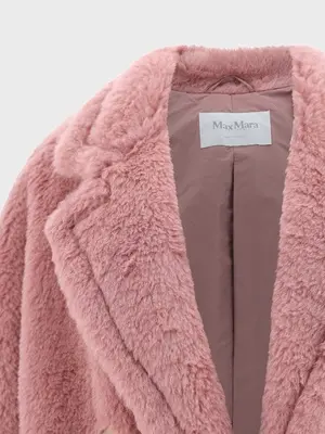 Max Mara Double-breasted Fleece Coat - No
