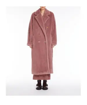 Max Mara Double-breasted Fleece Coat - No