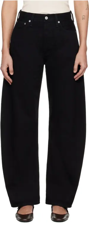AGOLDE Luna Pieced High-waisted Jeans - Black