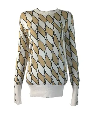 Max Mara Geometric Print Sweater - Gray
