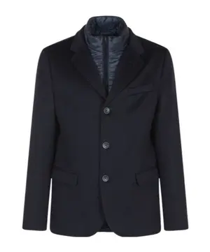 Herno Straight Hem Layered Jacket - Black