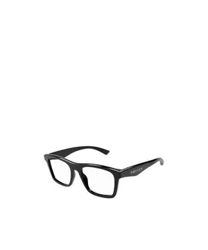 Alexander McQueen Square Frame Eyeglasses - Solid Black