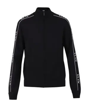 Valentino Garavani Zip-up Sweatshirt With Logo Stripes