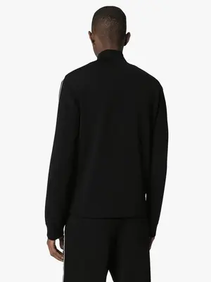 Valentino Garavani Zip-up Sweatshirt With Logo Stripes