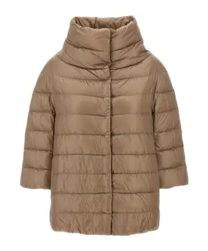 Herno Aminta Down Jacket With Stand Collar - Brown